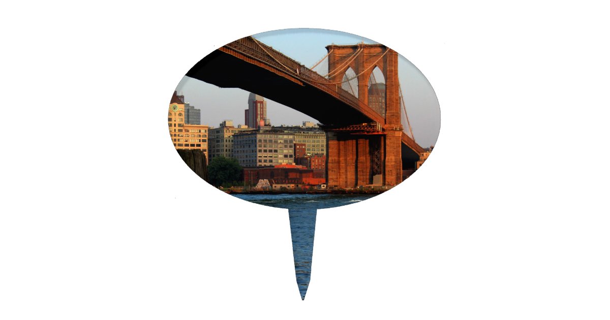 Photo of the Brooklyn Bridge in NYC Cake Topper | Zazzle