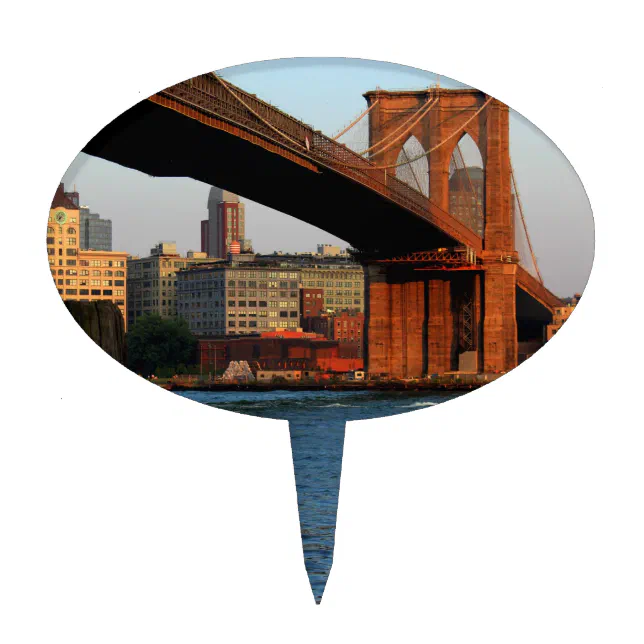 Photo of the Brooklyn Bridge in NYC Cake Topper | Zazzle