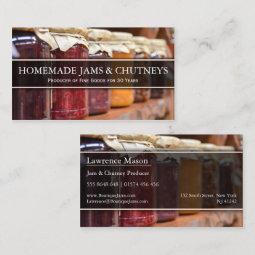 Photo of Traditional Jam in Jars - Business Card | Zazzle