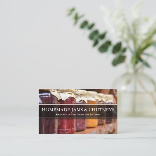 Photo of Traditional Jam in Jars - Business Card | Zazzle