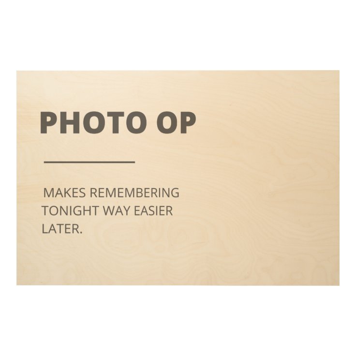 Photo Op, Wedding Booth Sign | Zazzle