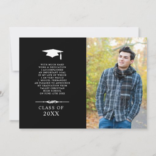 Photo Opp, Traditional Graduation Announcements | Zazzle
