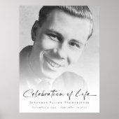 Photo Overlay Celebration of Life Name Funeral Poster | Zazzle