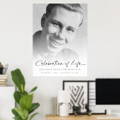 Photo Overlay Celebration of Life Name Funeral Poster | Zazzle