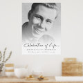 Photo Overlay Celebration of Life Name Funeral Poster | Zazzle