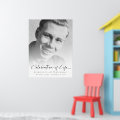 Photo Overlay Celebration of Life Name Funeral Poster | Zazzle