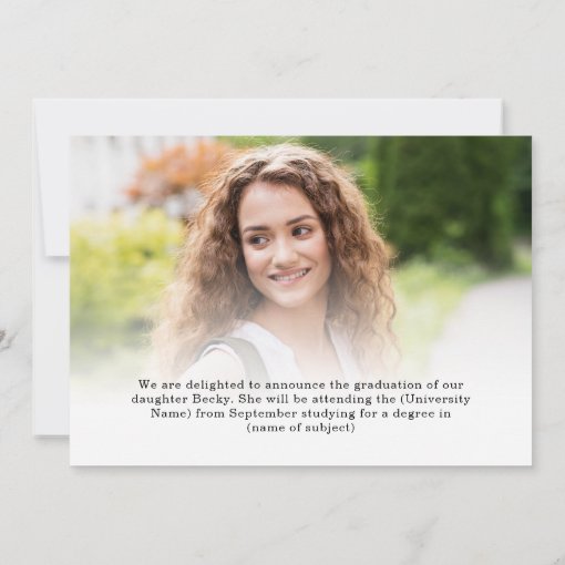 Photo Overlay Script Line Border Graduation Announcement | Zazzle