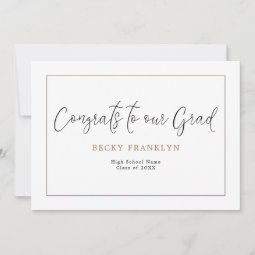 Photo Overlay Script Line Border Graduation Announcement | Zazzle
