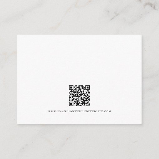 Photo Overlay Script QR Code Details Wedding Enclosure Card | Zazzle