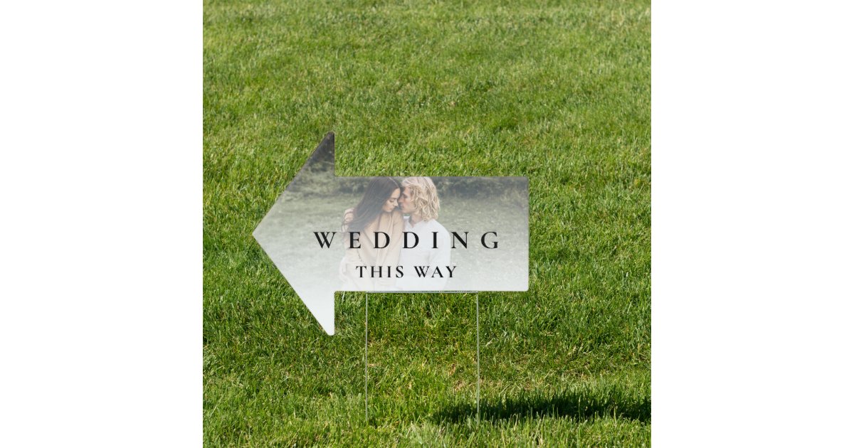 Photo Overlay Wedding This Way Sign | Zazzle
