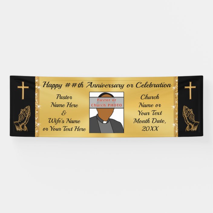 PHOTO Pastor Anniversary Banner Church Anniversary | Zazzle.com