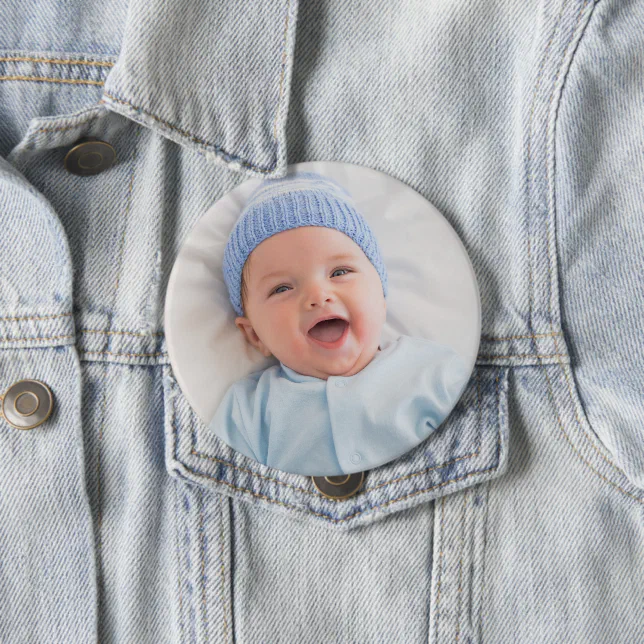 Photo Personal Add Your Own Picture Button | Zazzle