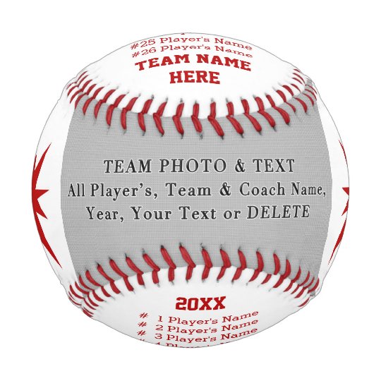 Photo Personalized Baseball Gifts for Coach, Ball | Zazzle.com