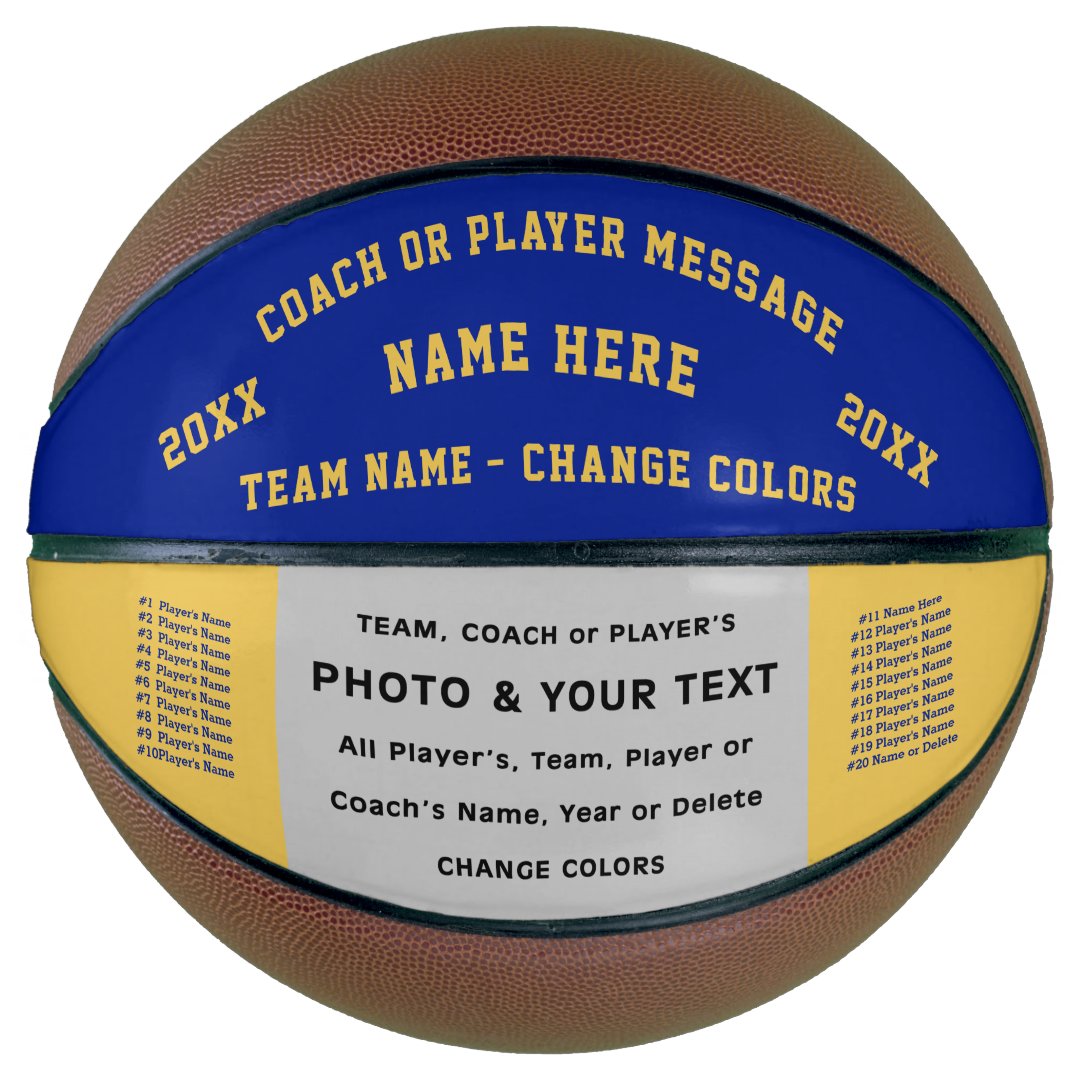 Photo Personalized Basketball Gifts for Coaches | Zazzle