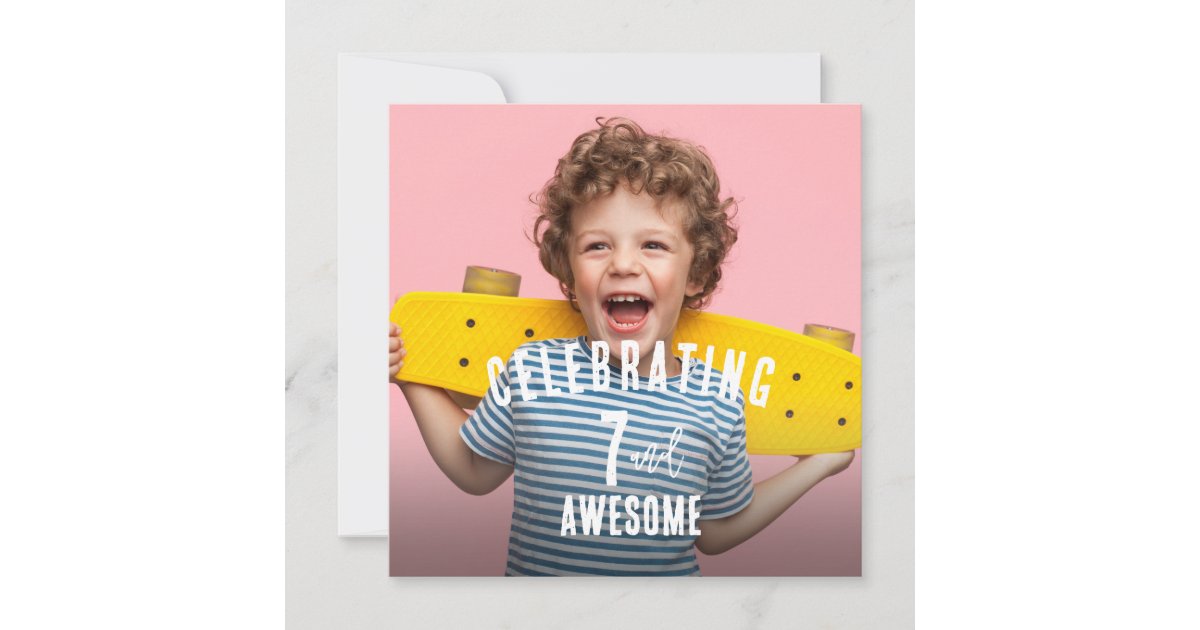 Photo Personalized Birthday Invitation | Zazzle