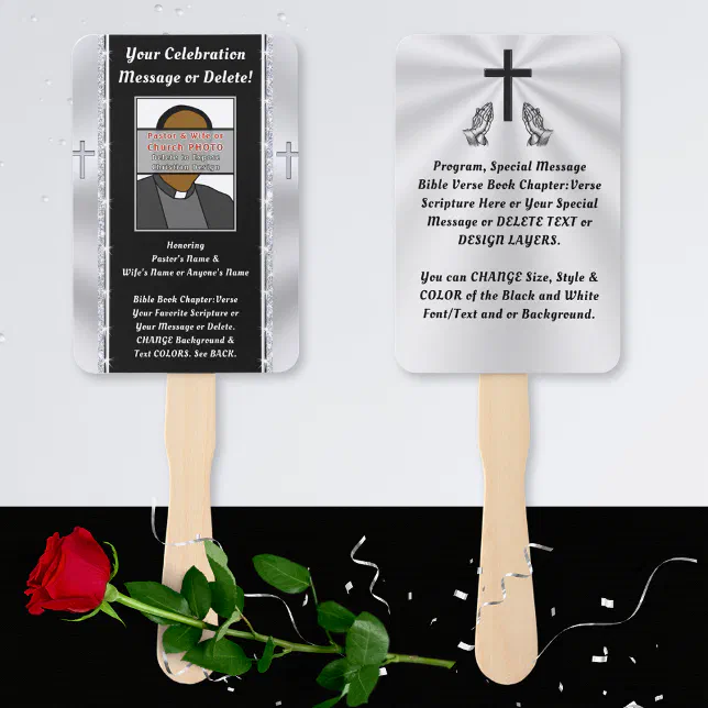 Photo Personalized, Christian Program or Church Hand Fan | Zazzle