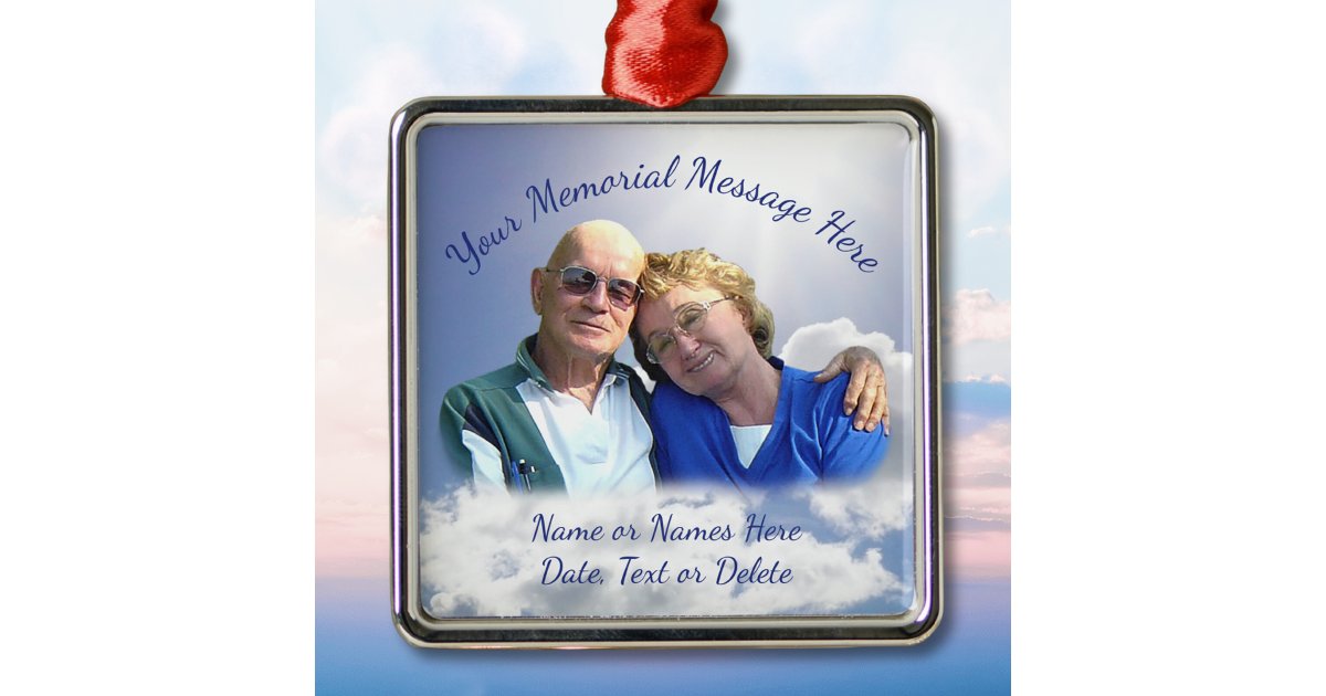 Photo Personalized Christmas in Heaven Ornament | Zazzle