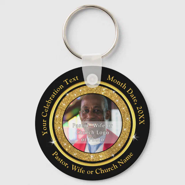 Photo Personalized, Church Anniversary Souvenirs, Keychain | Zazzle