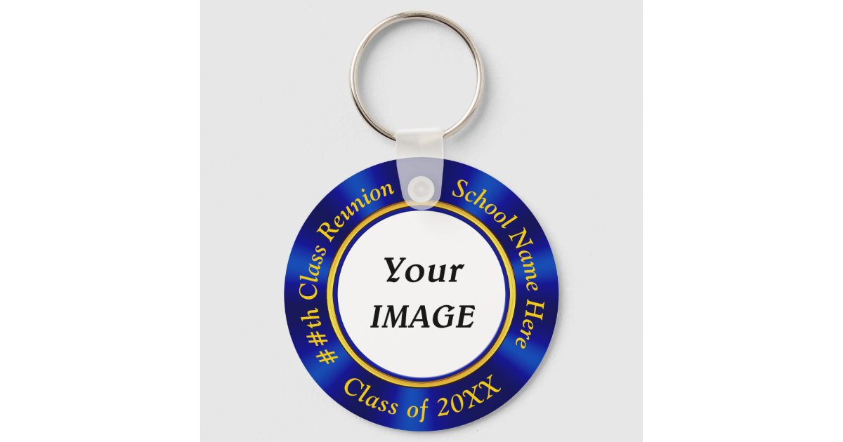 Photo Personalized High School Reunion Gift Ideas Keychain | Zazzle