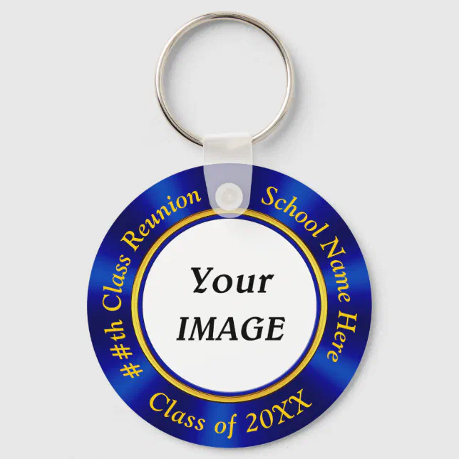 Photo Personalized High School Reunion Gift Ideas Keychain | Zazzle
