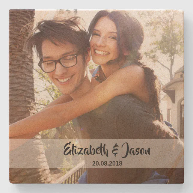 Photo Personalized Stone Coaster | Zazzle