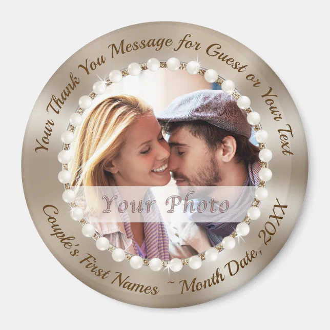 Photo, Personalized Wedding Favors BULK, Magnets | Zazzle