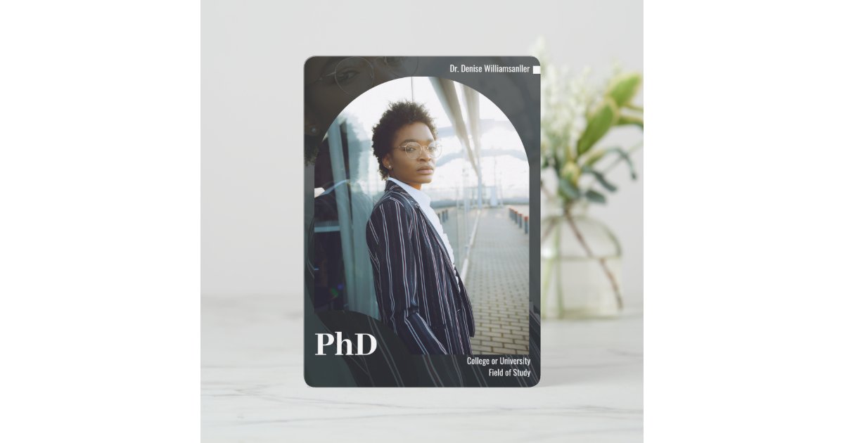 Photo PhD Graduation Announcement | Zazzle