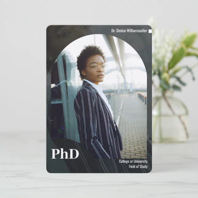 Photo PhD Graduation Announcement | Zazzle