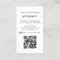Photo Photography QR code Business Card | Zazzle