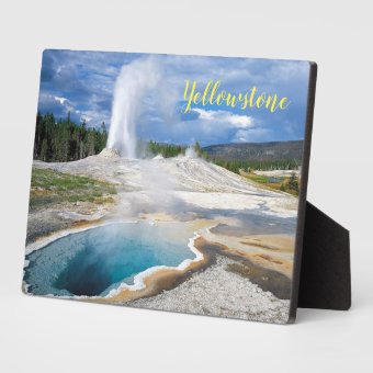 Photo Plaque-Yellowstone Geyser Plaque | Zazzle