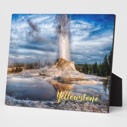Photo Plaque-Yellowstone Geyser Plaque | Zazzle