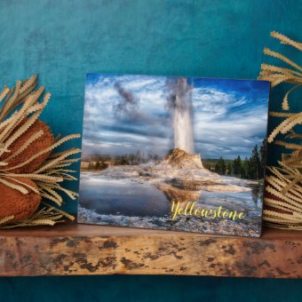 Photo Plaque-Yellowstone Geyser Plaque | Zazzle
