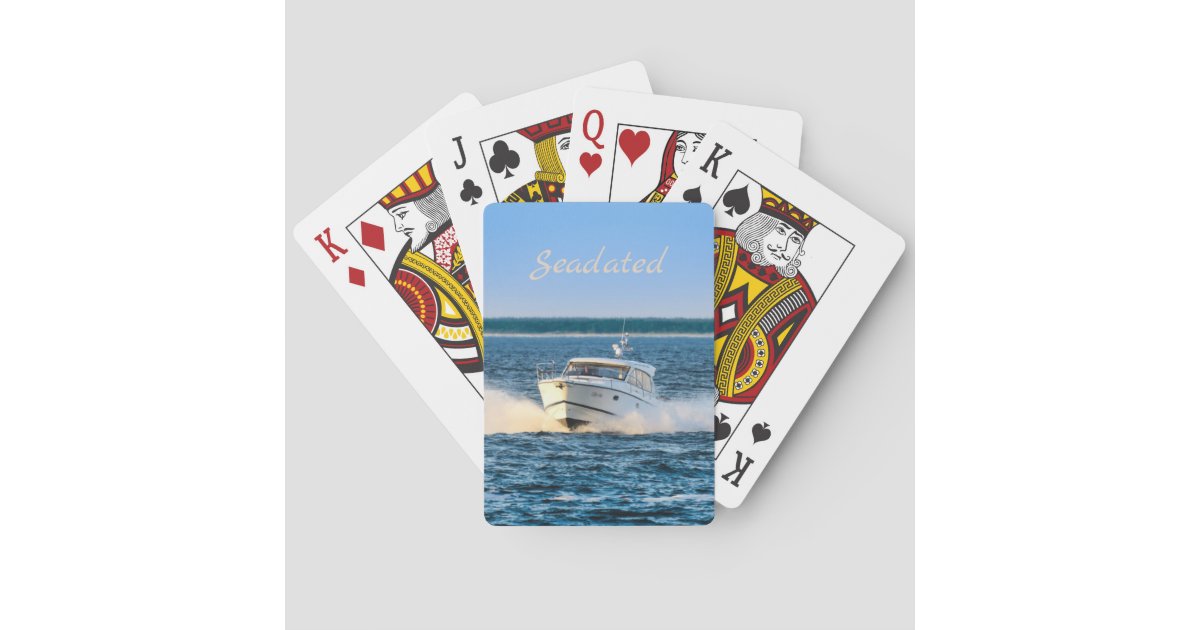 Photo playing Cards with Boat | Zazzle