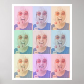 Photo Pop Art | Modern Trendy Retro Color Block Poster | Zazzle