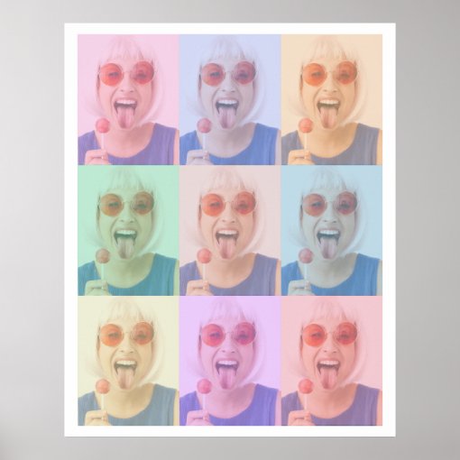 Photo Pop Art | Modern Trendy Retro Color Block Poster | Zazzle