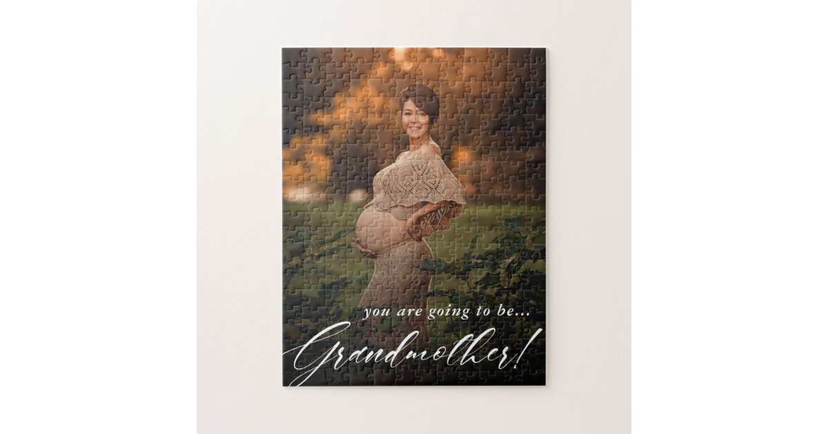 Photo Pregnancy Announcement Jigsaw Puzzle | Zazzle
