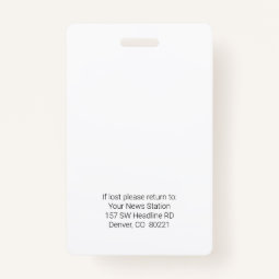 Photo Press Pass ID Badge | Zazzle