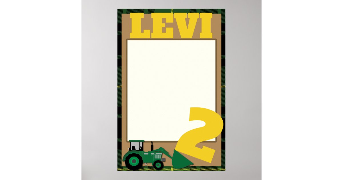 PHOTO PROP FRAME - TRACTOR THEME POSTER | Zazzle