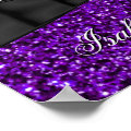Photo Purple Glitter Sweet 16 16th Birthday Banner Poster | Zazzle