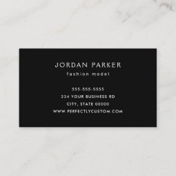 Photo QR code fashion model black borders Business Card | Zazzle