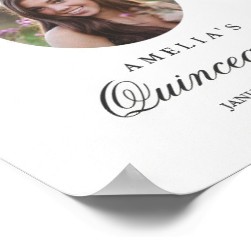 Photo Quinceanera Welcome Sign Botanical | Zazzle