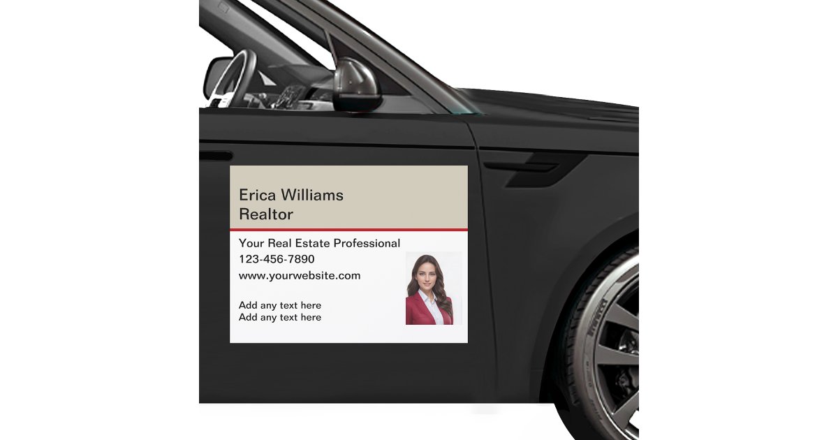 Photo Realtor Magnetic Car Signs | Zazzle