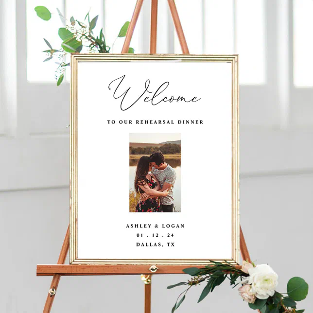 Photo Rehearsal Dinner Welcome Sign | Zazzle