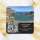 Photo rental travel QR code business Square Sticker | Zazzle