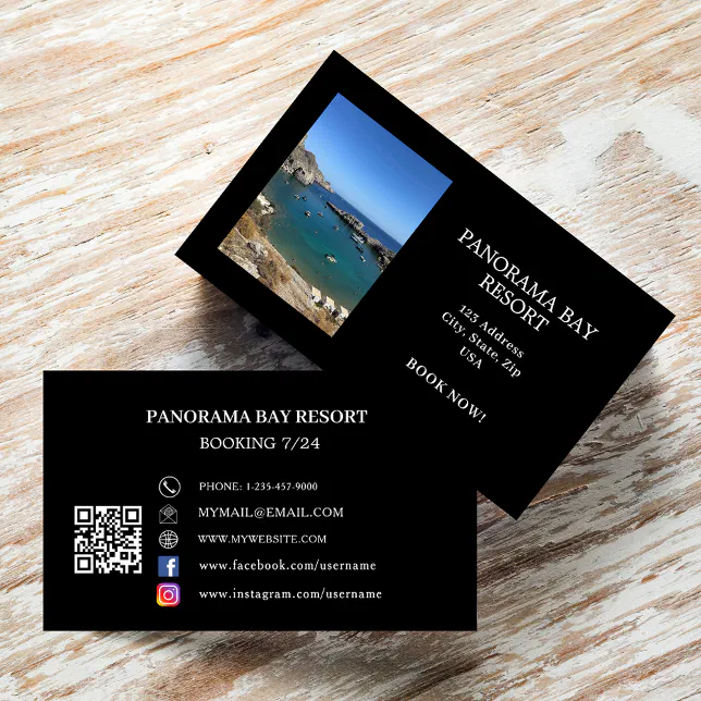 Photo rental travel tourism QR code Business Card | Zazzle