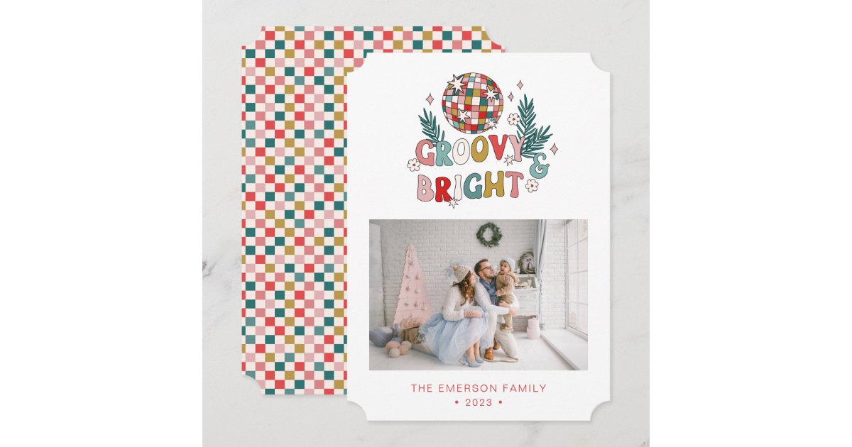 Photo Retro Christmas Card | Zazzle