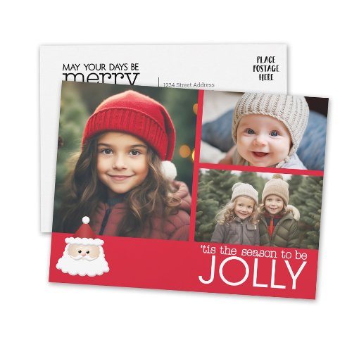 Photo - Santa Claus - Tis the Season to be jolly Holiday Postcard | Zazzle