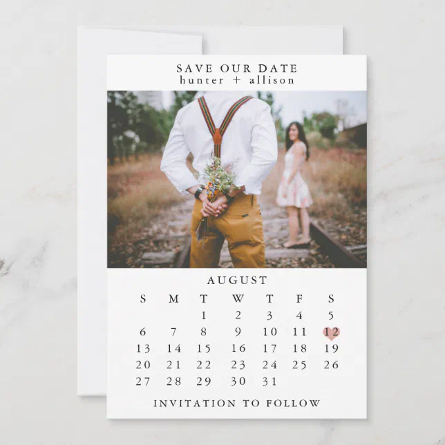 Photo Save The Date Calendar | Zazzle