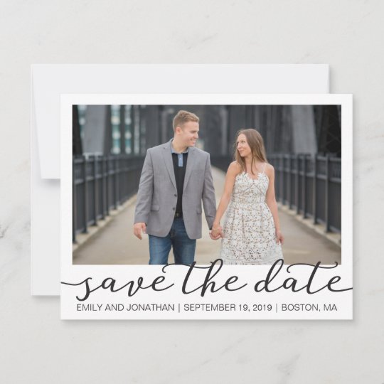 Photo Save the Date Cards with White Border | Zazzle.com