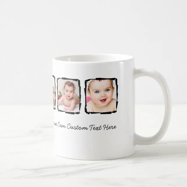 Photo Scribble Frame Personalized Unique Custom Coffee Mug | Zazzle